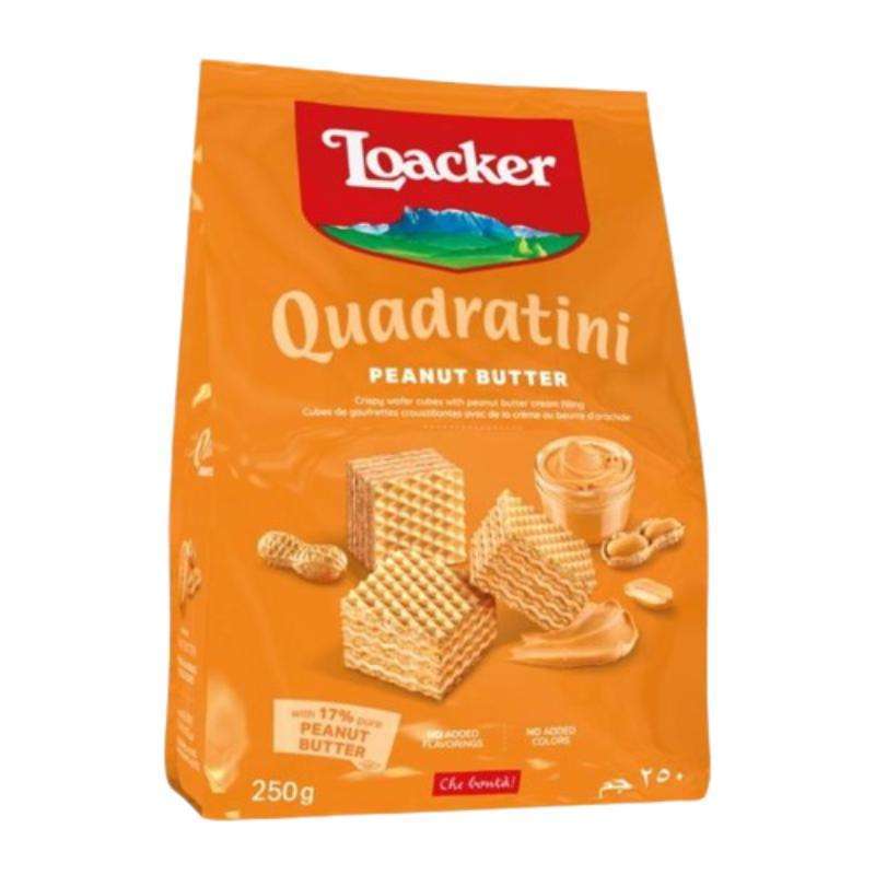 Promo Loacker Wafer Quadratini Peanut [250 G] Diskon 8% Di Seller ...