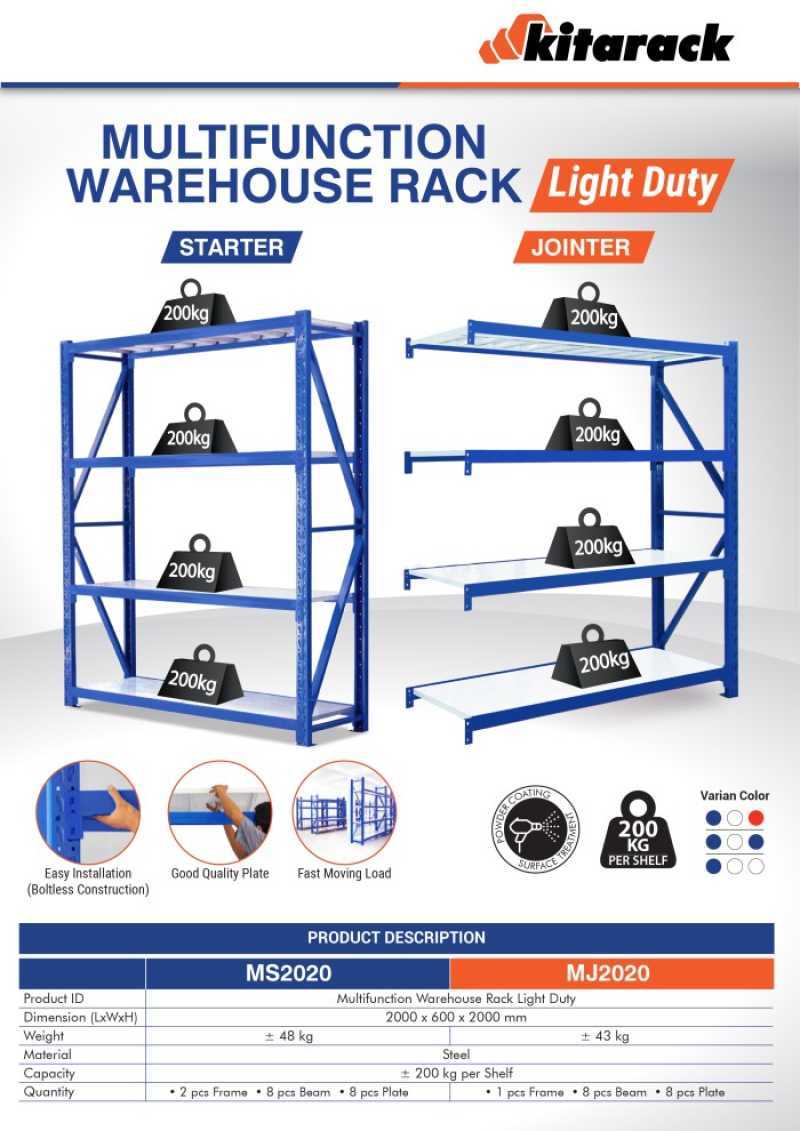 Promo Baru Jointer Rack Gudang Heavy Duty Tinggi 2 Meter / Sambungan ...