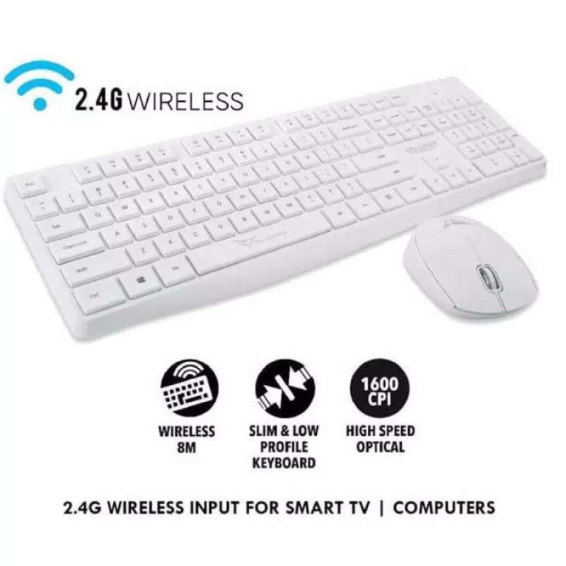 Jual Ultra Slim Keyboard and Mouse Wireless Bluetooth Set Bundle black ...