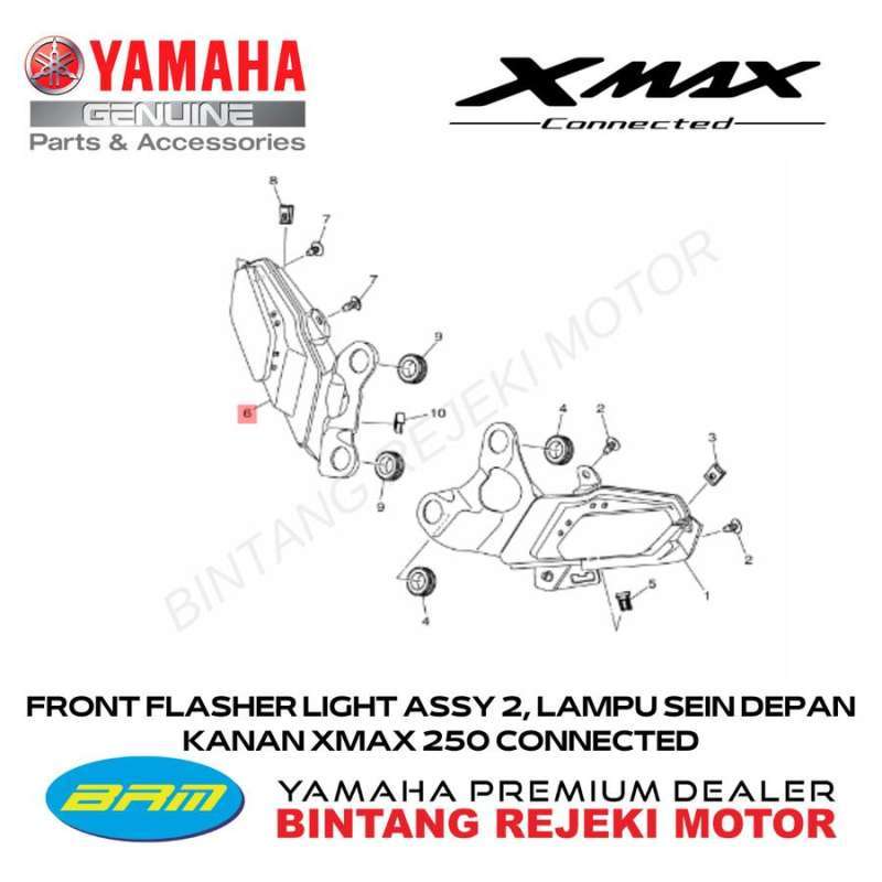 Jual FRONT FLASHER LIGHT ASSY 2, LAMPU SEIN DEPAN KANAN XMAX 250 CONNECTED di Seller BINTANG ...
