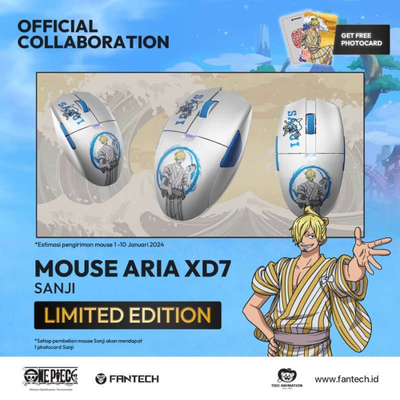 Jual Fantech One Piece ARIA XD7 SANJI Mouse Wireless Gaming di Seller ...