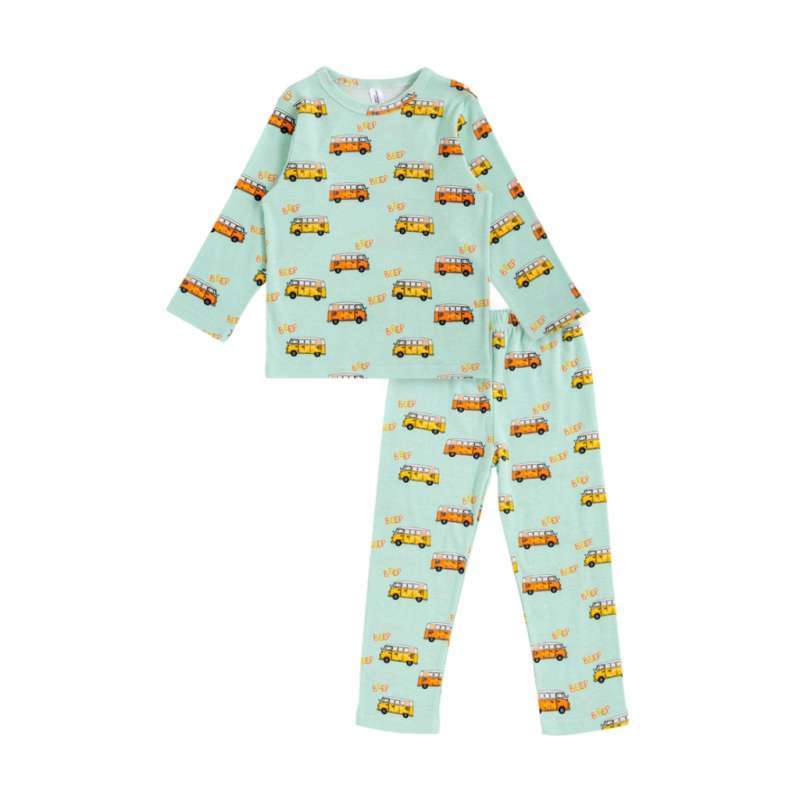 Promo Cocohanee School Bus Long Pajamas Diskon 70% Di Seller Kiddo Baby ...