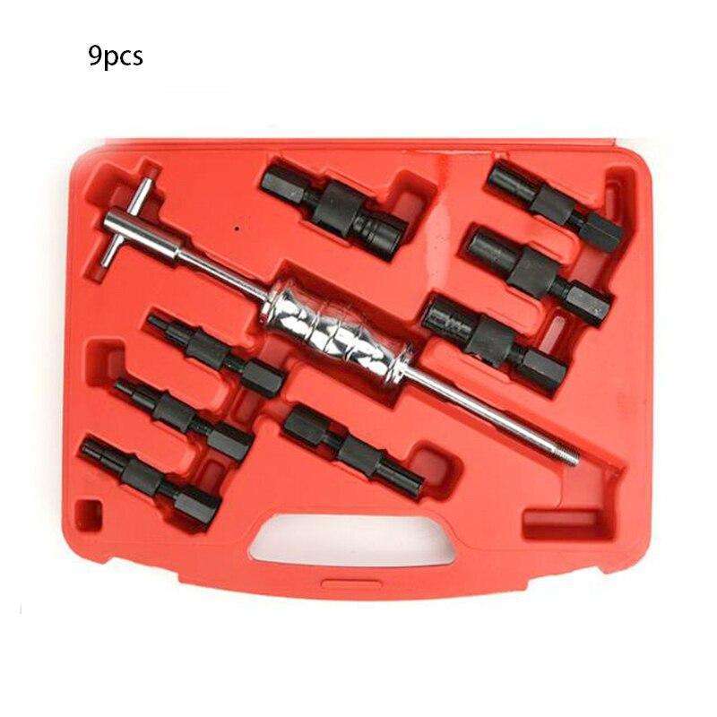 Promo 9Pcs blind hole inner bearing puller remover set slide hammer ...
