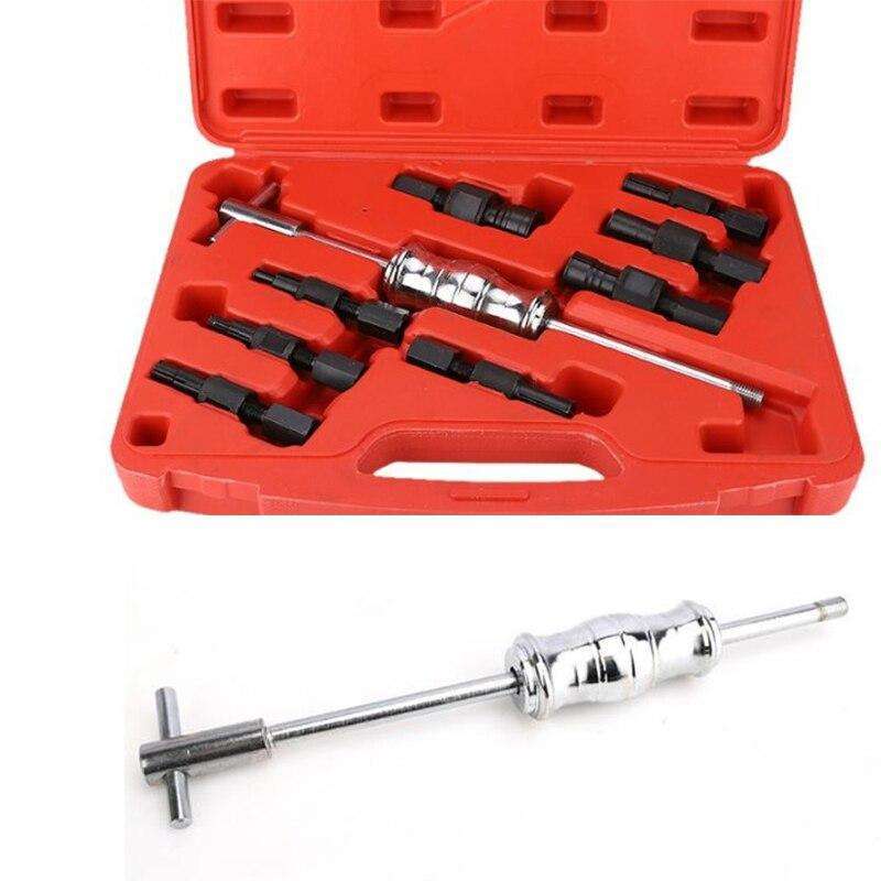 Promo 9Pcs blind hole inner bearing puller remover set slide hammer ...
