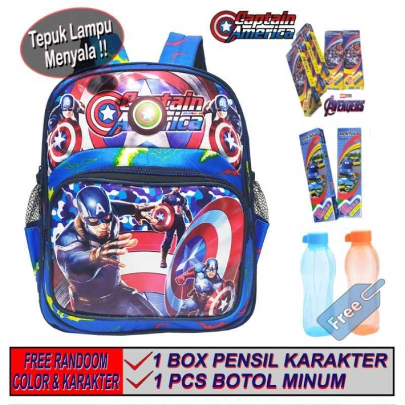 Jual Tas Ransel Anak Laki laki Paud / Tk Led Lampu Nyala karakter CAPTAIN di Seller Premier ...