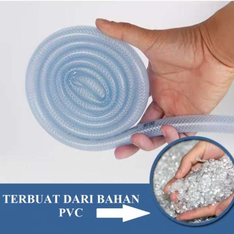 Promo New Selang Air Serat Benang Transparan Bening/Roll Uk 1/2 - 5/8 ...