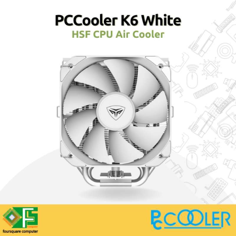 Jual HSF CPU Air Cooler PCCooler K6 White Compatible With LGA 1700 ...