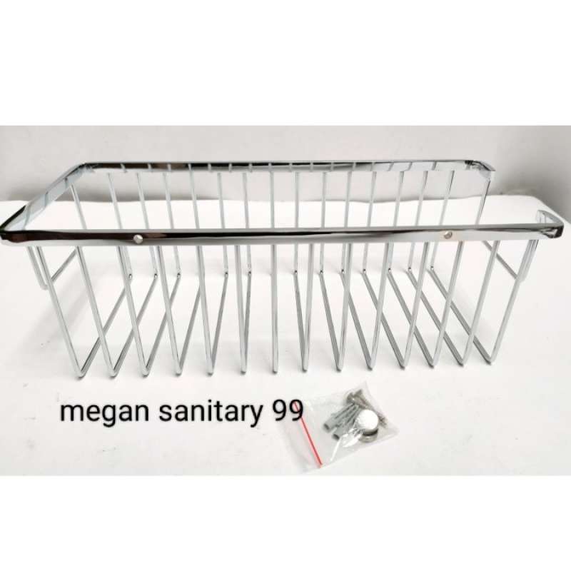 Jual rak sabun kamar mandi kotak stainless steel tebal kilap di Seller ...