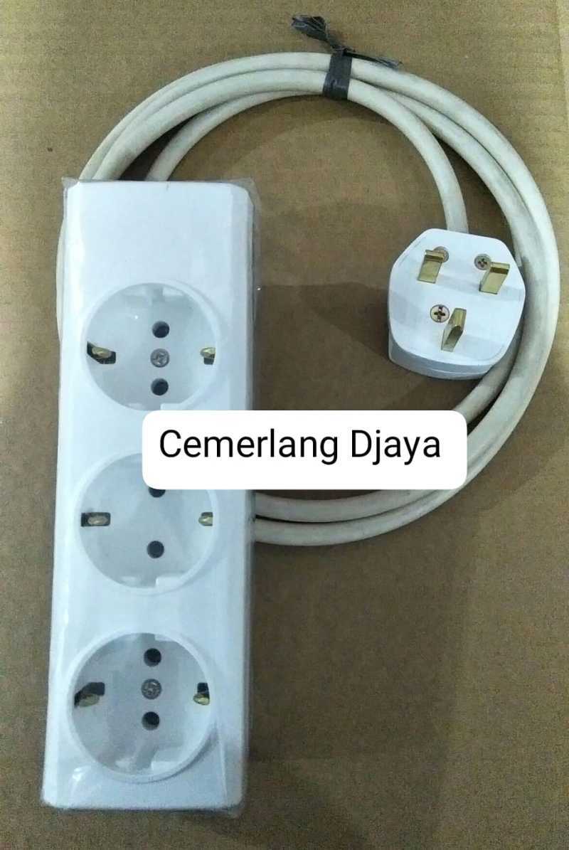 Jual Broco STEKER AC COLOKAN Kaki 3 Kabel ROL Kabel Gulung Sambungan ...