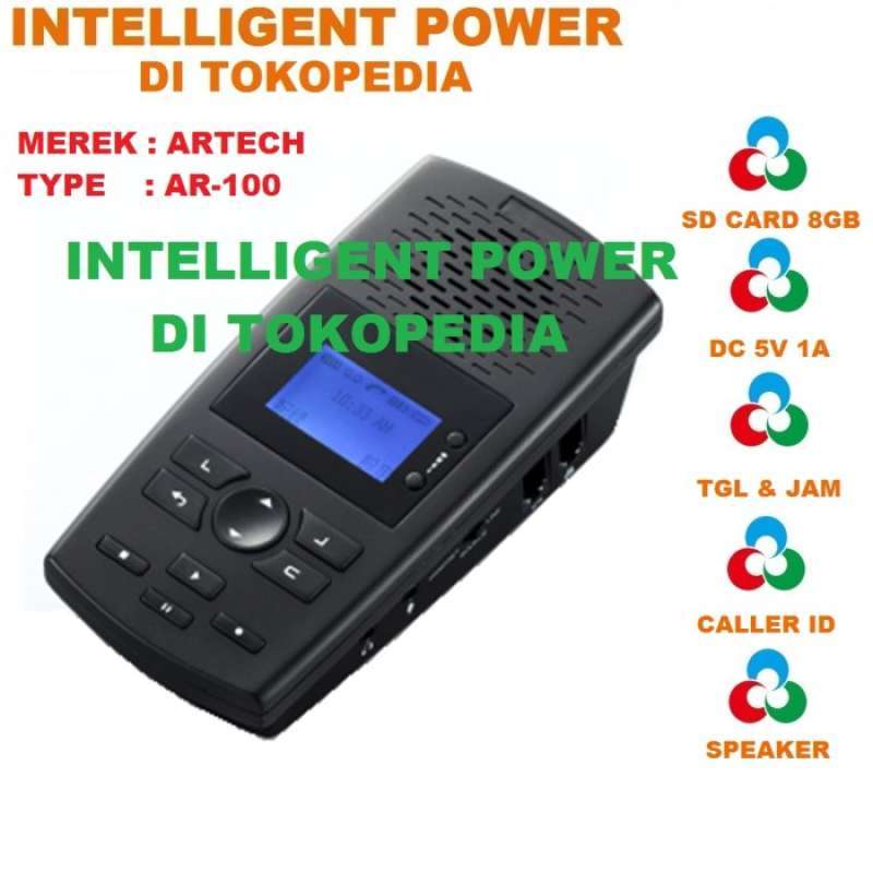Promo PEREKAM TELEPON DIRECT LINE PABX PORTABLE RECORDER ARTECH AR100 ...