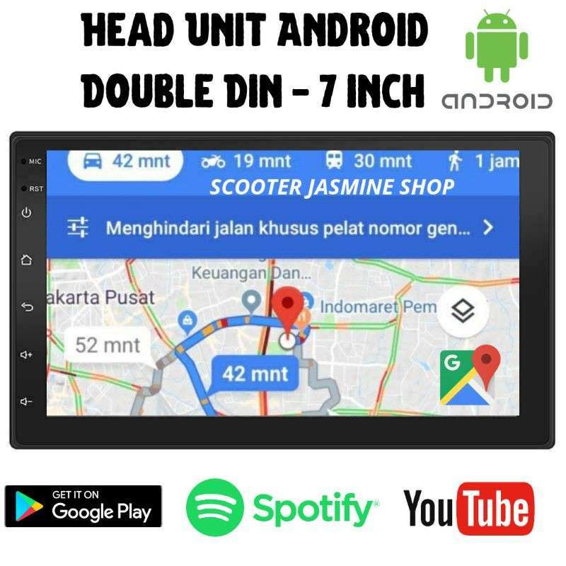 Promo Head unit 7 inch Double Din Android 10 Touch Screen Diskon 30% di ...