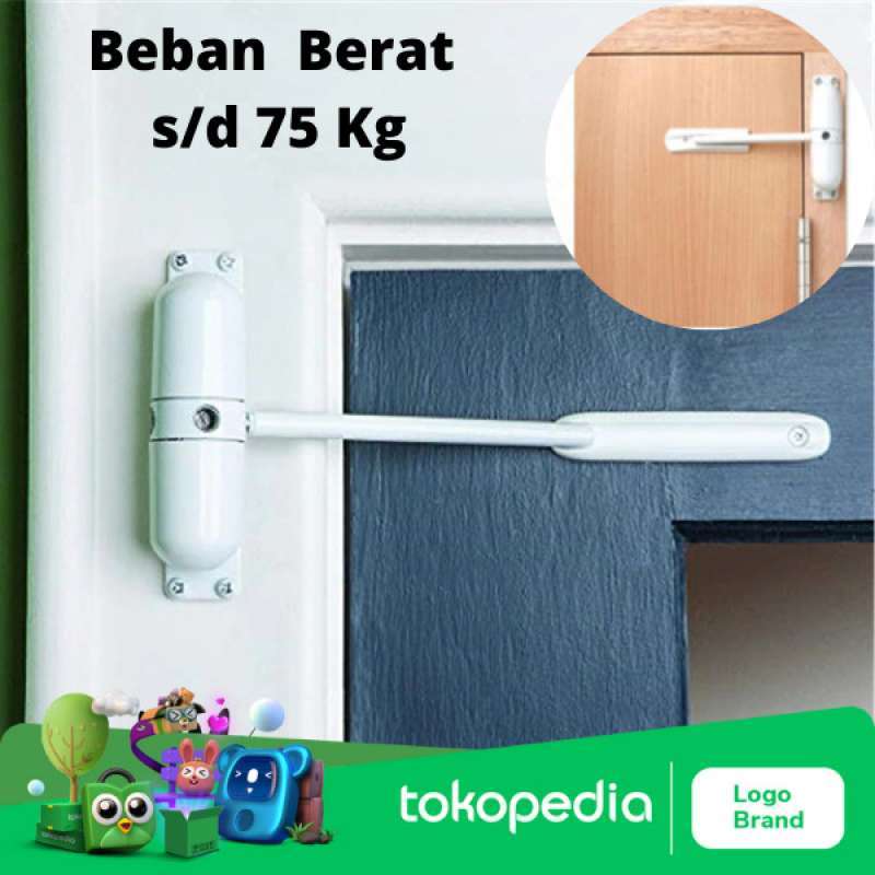 Promo Baru Wheel Roller Spring Automatic Door Closer - Putih Non Roda ...