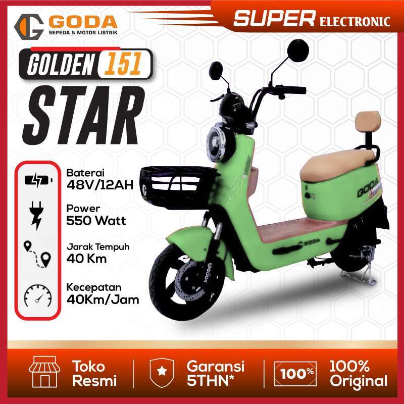 Jual Sepeda Listrik GODA 151 Star 48V/12AH 48/12 AH Garansi Resmi di ...