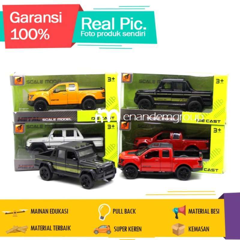 Promo DIECAST MAINAN MOBIL MINIATUR JEEP TRUK BAK TERBUKA DOUBLE CABIN ...