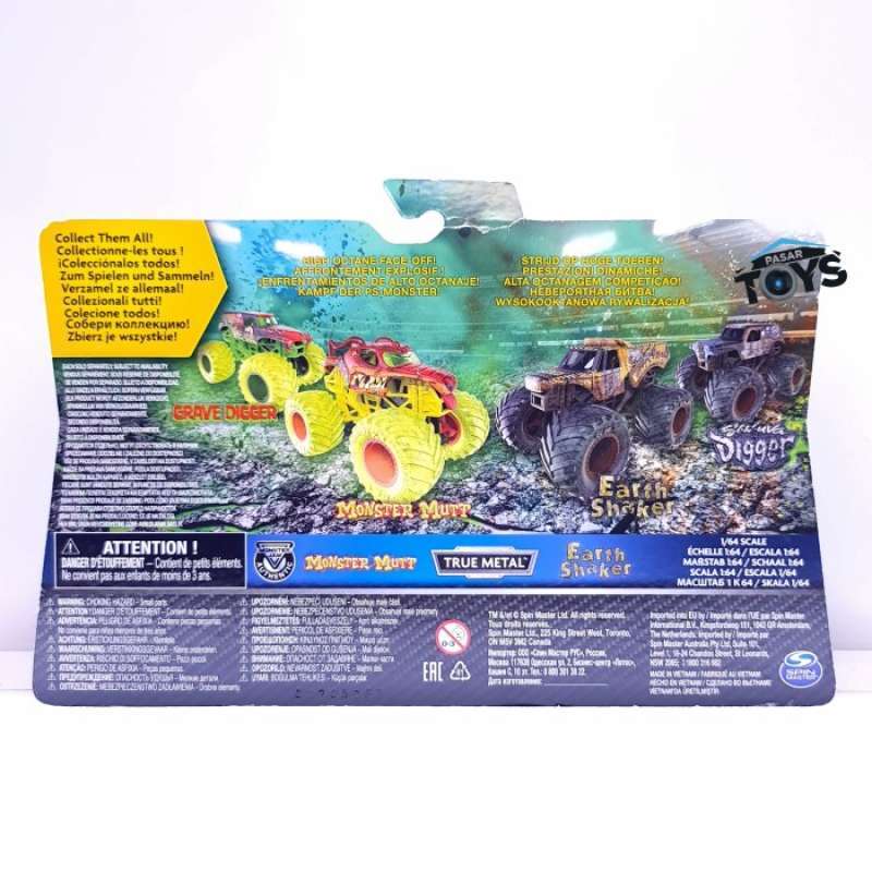 Promo MONSTER JAM ZOMBIE MONSTER MUTT VS HUNTER EARTH SHAKER DIECAST 1: ...