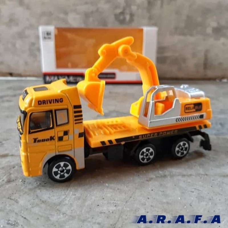Promo DIECAST TRUCK EXCAVATOR ALLOY /MINIATUR TRUK BEKO KONTRUKSI ALAT ...