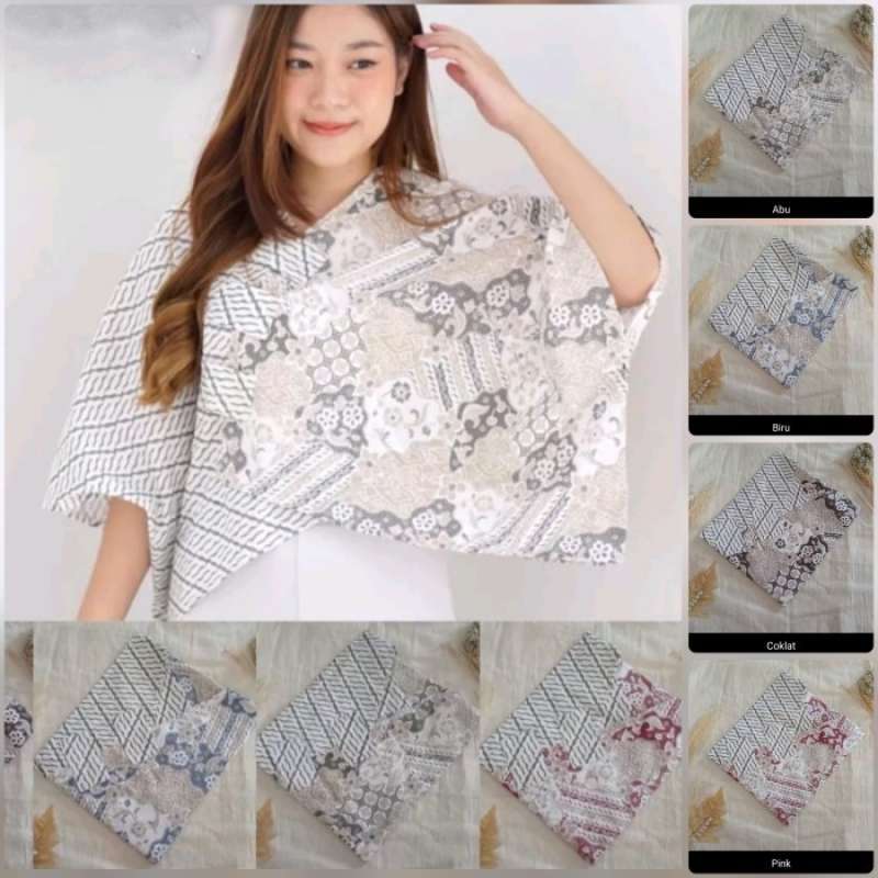 Promo Crop Top Batik Parang Liris Sekar Jagad Oversize Abu Pink Coklat Diskon 2% di Seller ...