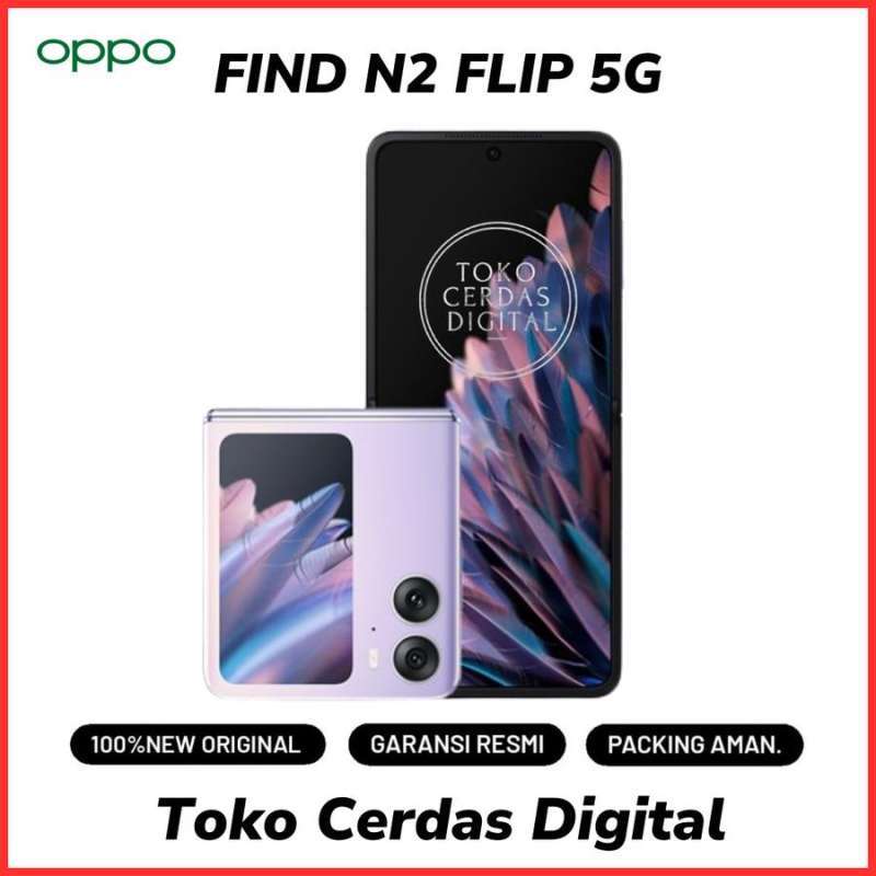 Jual OPPO Find N2 Flip 5G 8/256GB Garansi Resmi 1 Tahun - Lavender di Seller Toko Cerdas Digital ...