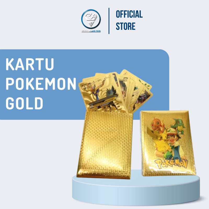 Jual Kartu Pokemon 10pcs Bahan Metal Emas | 1 Pak Isi 10 Pcs Kartu Pokemon Gold Pok Mon ...