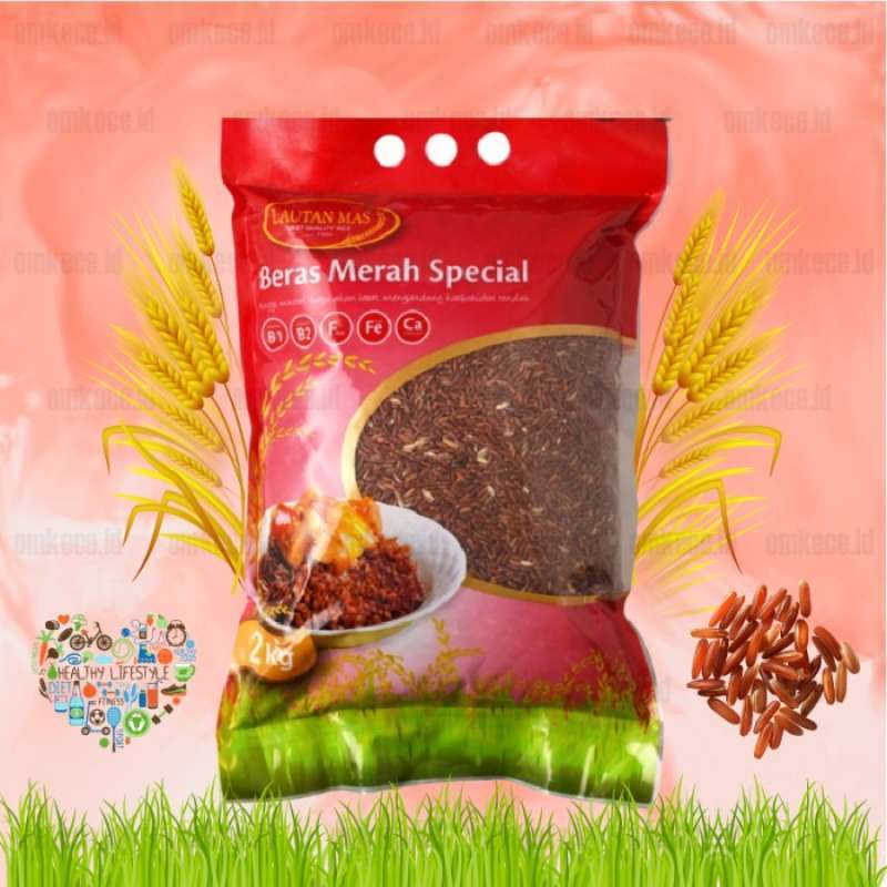 Promo Beras Merah PREMIUM Beras Diet Beras Diabetes Rendah Gula Kemasan ...