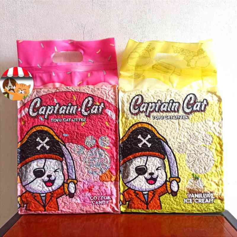 Promo Tofu Captain Cat Litter Gumpal Wangi Tofu Soya 7 Liter Pasir ...