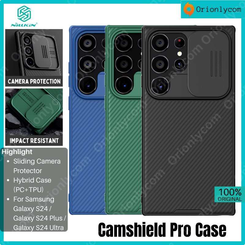 Promo Case Samsung Galaxy S24/Ultra/Plus NILLKIN CamShield Pro Slide Camera Cover Casing Diskon ...