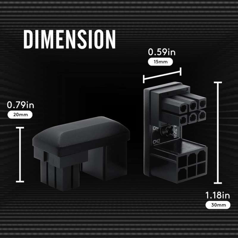 Jual EZDIY-FAB GPU VGA PCIE 6 Pin U Turn 180 Degree Angle Connector di ...