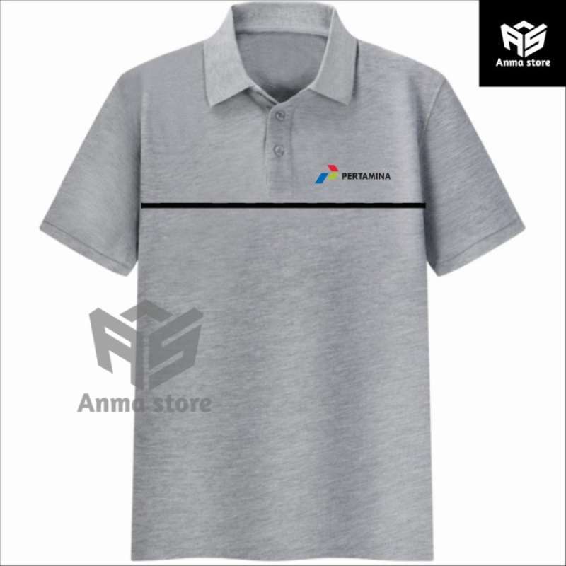 Promo Kaos Kerah Polo Shirt Pertamina Best - Putih, L - Xl Abu-abu ...