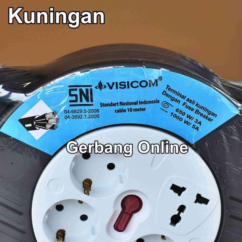 Promo VISICOM Kabel Roll 4 Lubang 15 Meter 10 Meter 15 m 10 m KUNINGAN ...