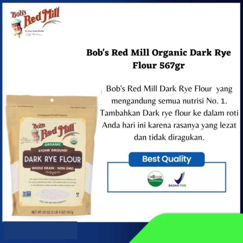 Promo Bob's Red Mill Organic Dark Rye Flour 567gr - Bobs Red Mill Dark ...