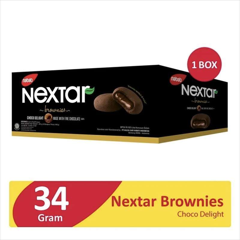 Promo Nextar Choco Brownies Nabati Nextar Coklat Noir 34 Gr X 10s 1 Box Diskon 29 Di Seller