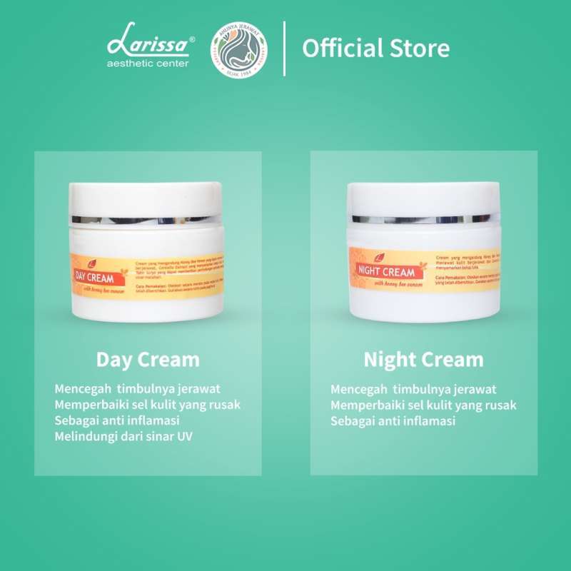 Jual Larissa Day - Night Cream Honey Bee Venom Acne Larissa di Seller ...