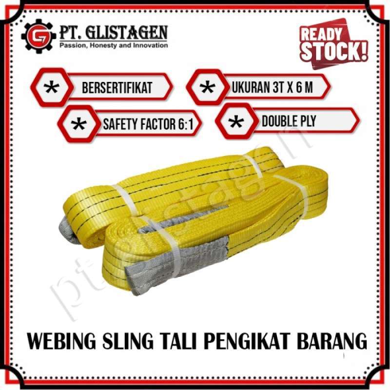 Promo Webbing Sling 3 Ton X 6 Meter Tali Angkat Barang Double Ply ...