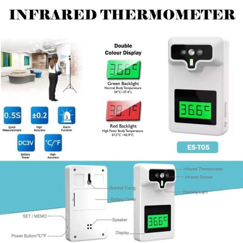 Promo Termometer Dinding/standing Infrared Thermometer Diskon 16% Di ...