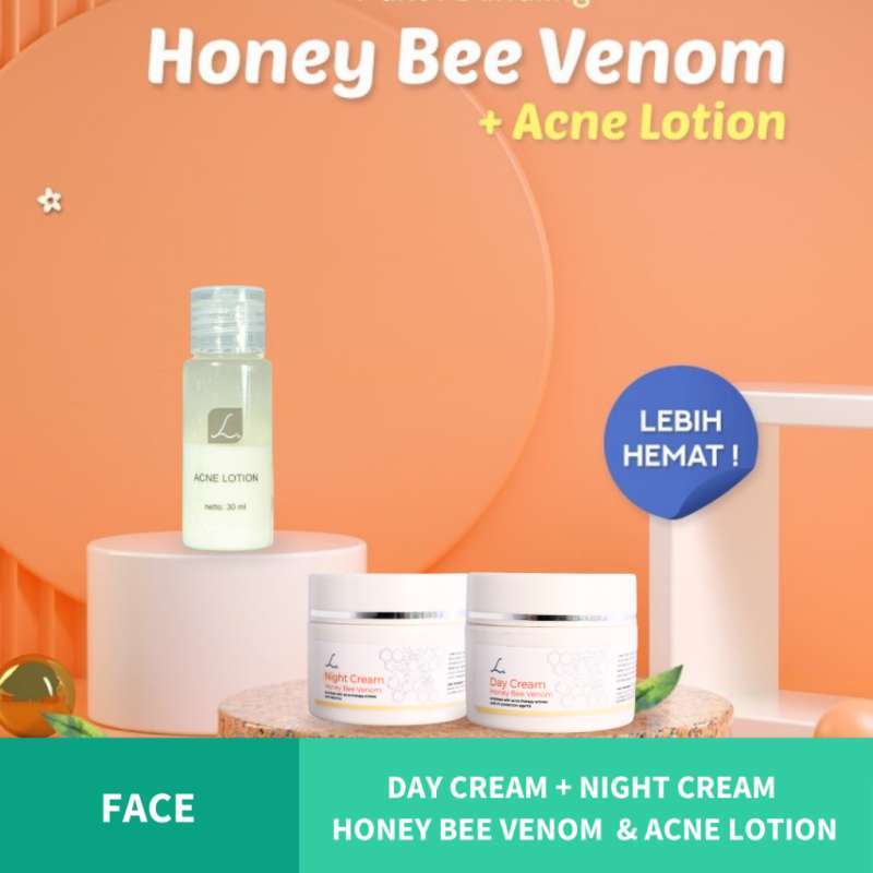 Promo Larissa Paket Hemat Honey Bee Venom + Acne Lotion ( Day Cream ...