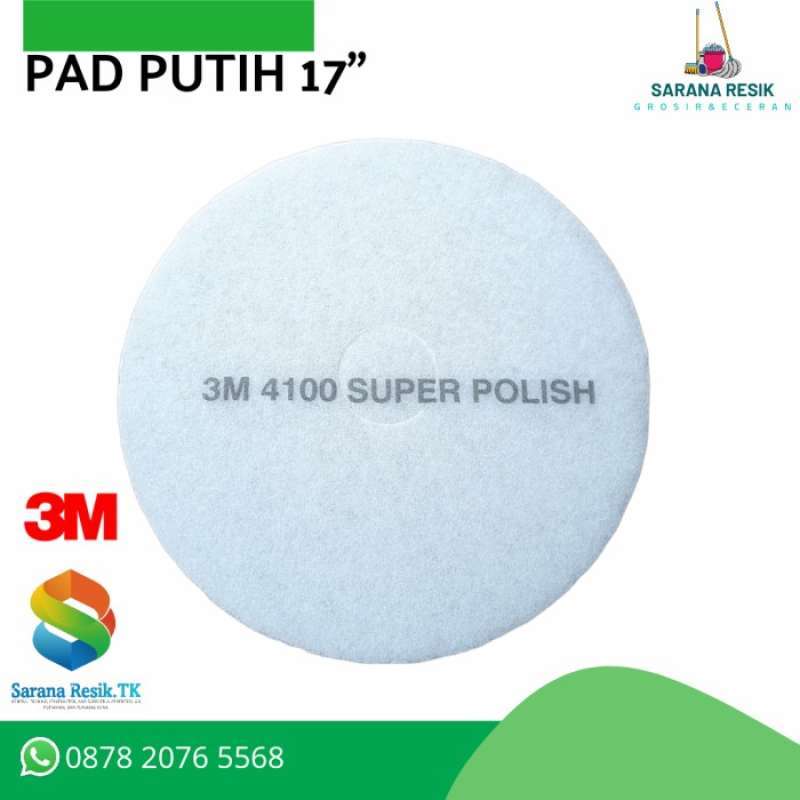 Promo 3M BUFFING PAD 17 INCH / 3M FLOOR PAD WHITE 17 Diskon 9% di ...