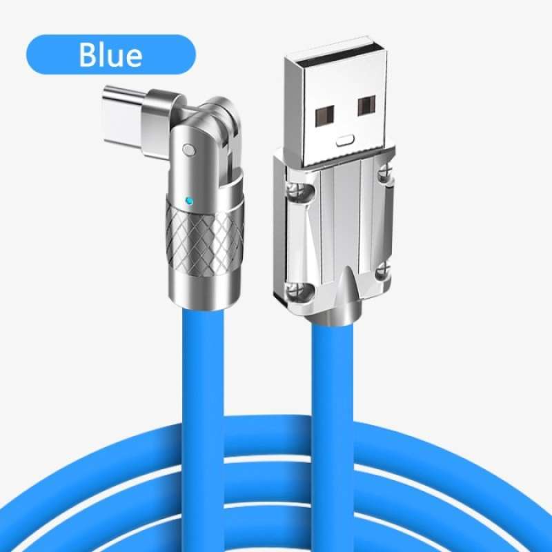 Promo 180 ROTATE 120W USB A TO USB TYPE C ELBOW DATA CABLE 6A FAST ...