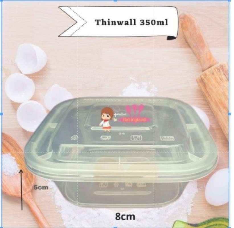 Promo 350ml Mika Kotak Dessert Box / tempat puding / asinan 50pcs ...