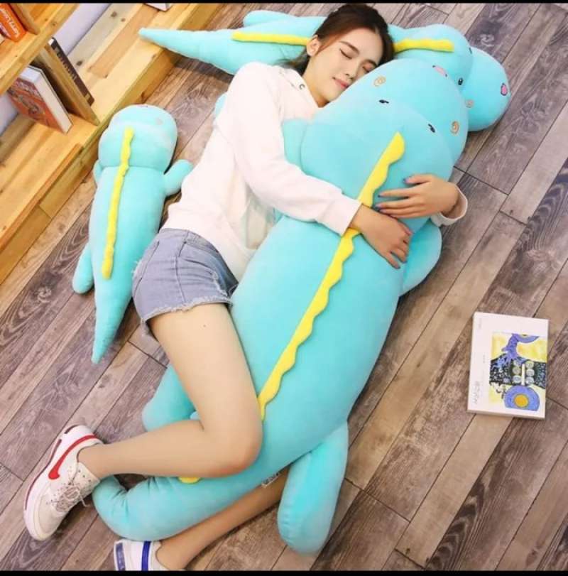 Promo Boneka Guling Dinosaurus Ukuran 80 cm Bahan Plush Istimewa Berlabel SN - Uk 60 cm pink ...
