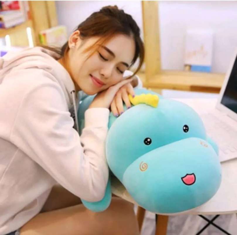 Promo Boneka Guling Dinosaurus Ukuran 80 cm Bahan Plush Istimewa Berlabel SN - Uk 60 cm pink ...