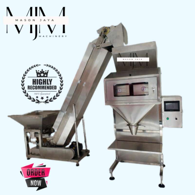 Promo Semi Automatic 2 Scales Weighing Granular Filling Machine KPDC-B2 ...