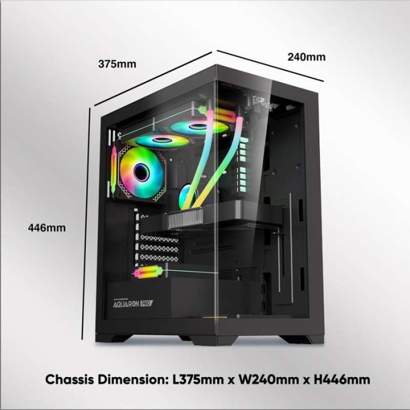 Jual Casing Pc Gaming Armaggeddon Aquaron Pro Atx + Fan Core 12 Di Seller Dbklik Surabaya ...
