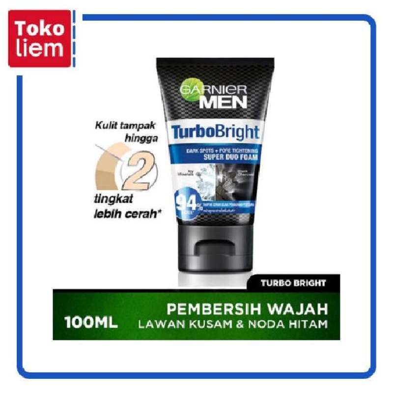 Jual Garnier Turbo Bright Dark Spots + Pore Whitening Super Duo Foam ...