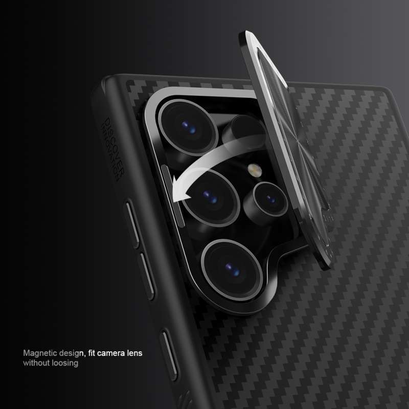 Jual Case Samsung Galaxy S24 Ultra Nillkin Carboprop (closed Camera) Aramid Fiber Armor Stand ...