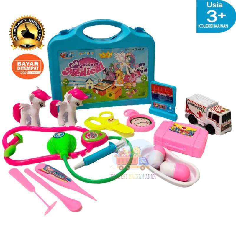 Promo mainan anak dokter dokteran koper doctor medical set lengkap unicorn Diskon 9% di Seller ...