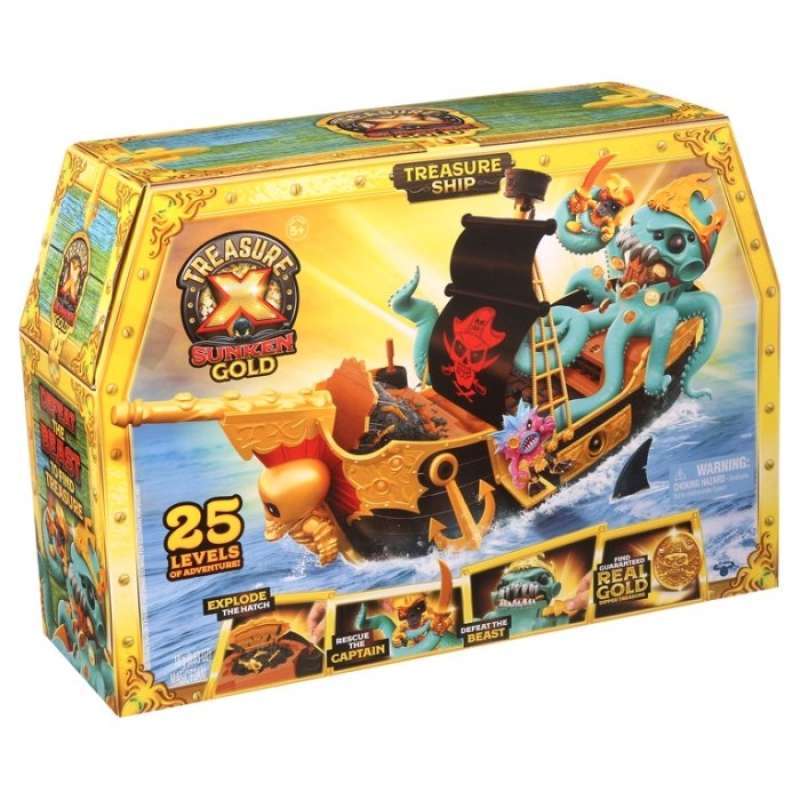 Promo Treasure X Sunken Gold Ship Shipwreck Playset Series 5 Treasure ...