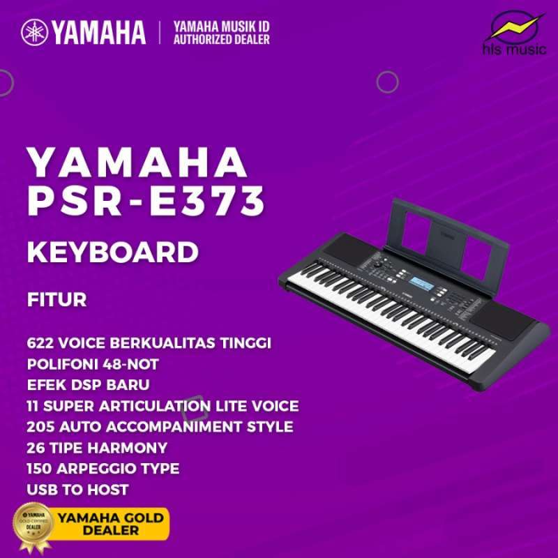 Promo Yamaha Psr-e373 Portable Keyboard Diskon 7% Di Seller Hls Music Official Store - Hls Musik ...