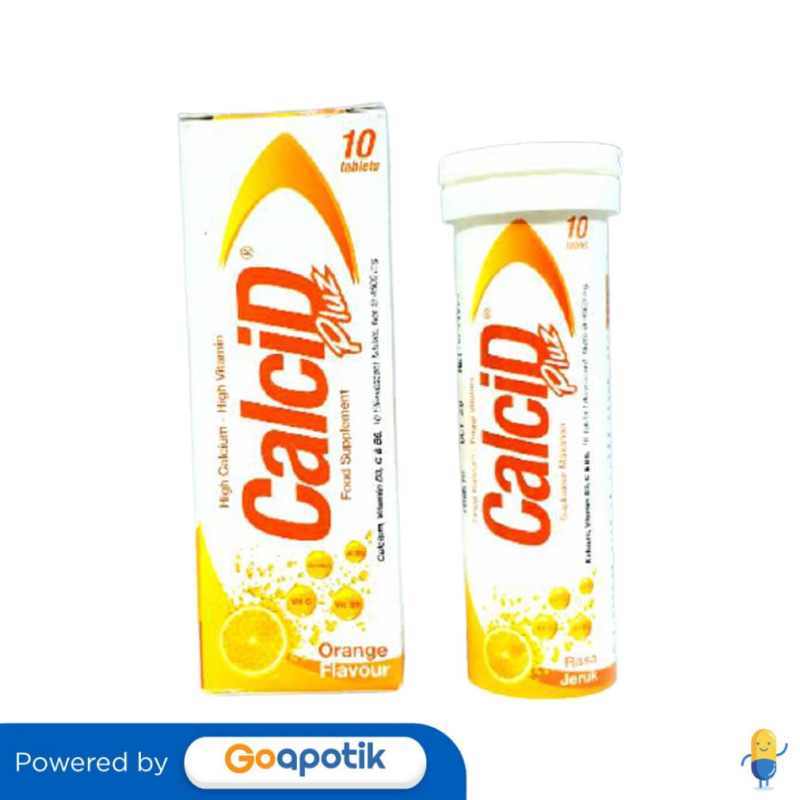 Jual CALCID PLUZ EFFERVESCENT RASA JERUK TUBE 10 TABLET di Seller ...