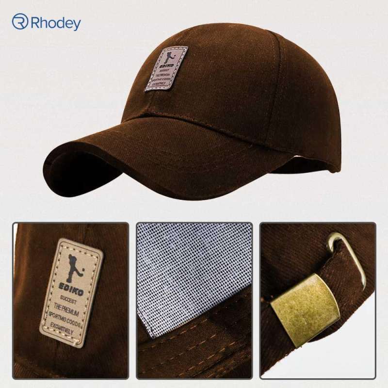 Promo EDIKO Topi Baseball Cap Polos Logo Ediko Golf RB68 Cowok Pria ...