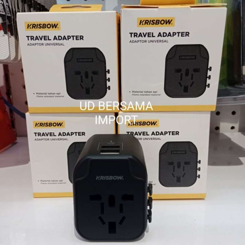 Promo KRISBOW Steker Travel Adaptor USB-a/Soket Diskon 23% di Seller ...